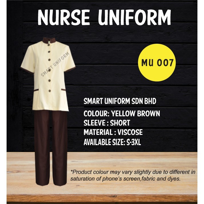 Nursing Uniform ( Beige Brown ) Smart Uniform | Shopee Malaysia