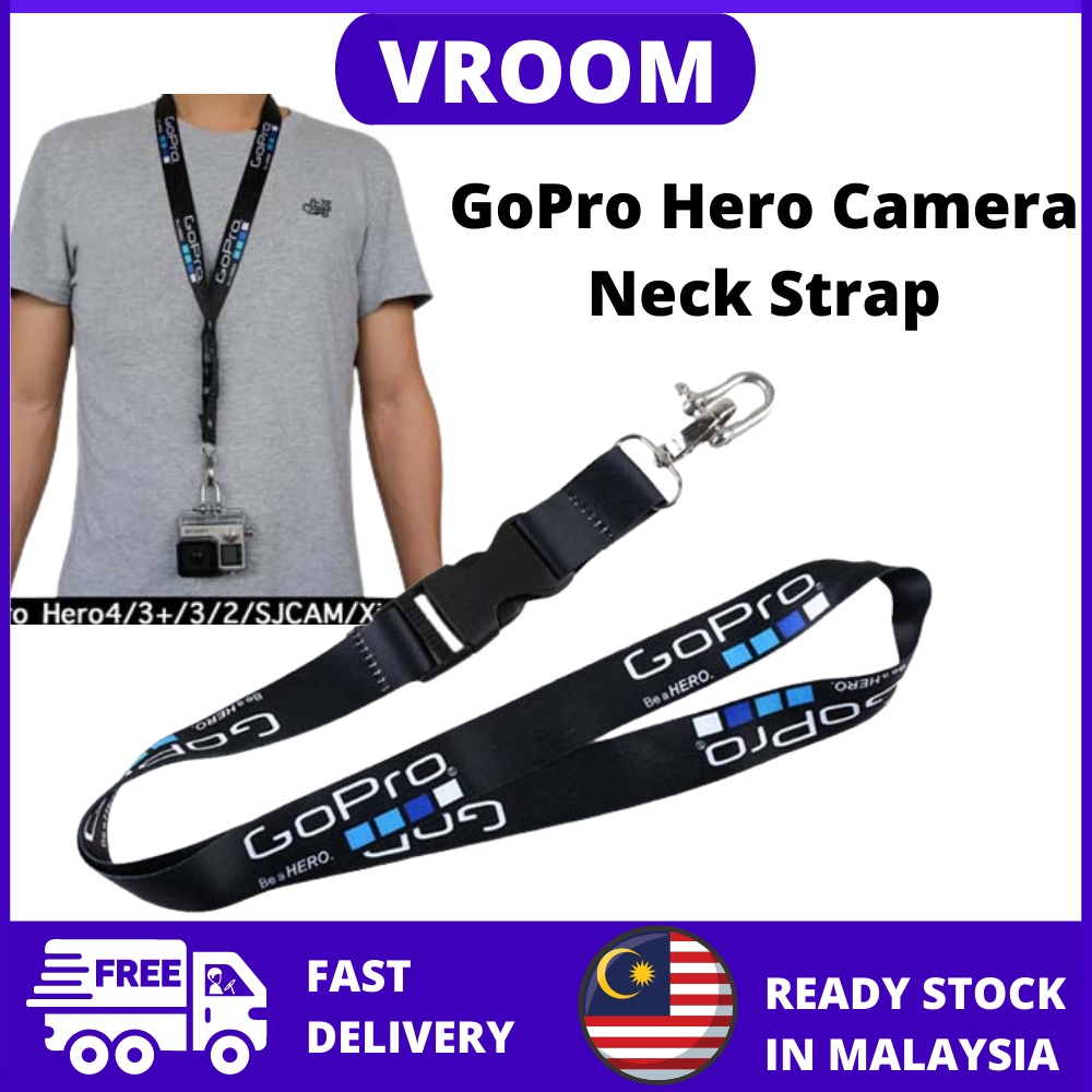 🔥READY STOCK🔥 Vroom Neck Straps Rope Hanging Design Gopro Hero 60 cm ...