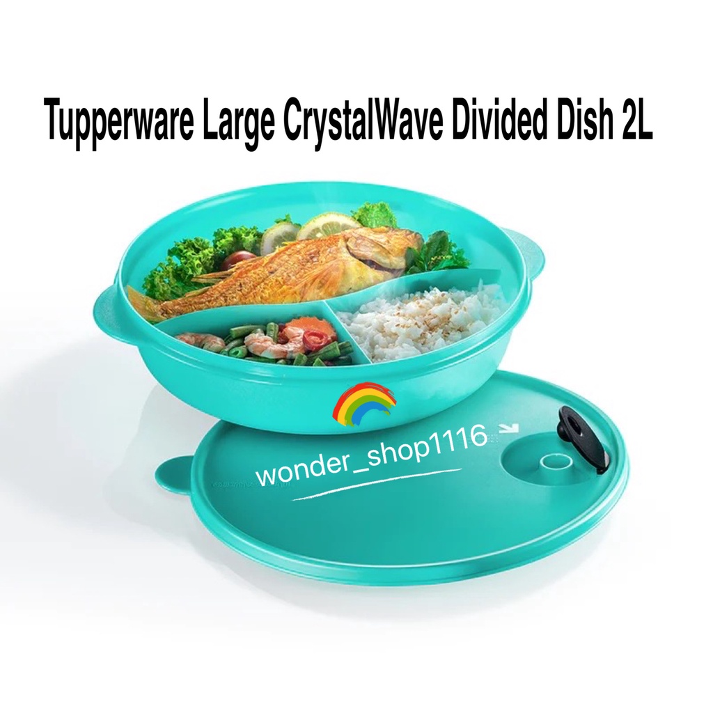 Tupperware Large CrystalWave Divided Dish 2L (1pc) | Shopee Malaysia