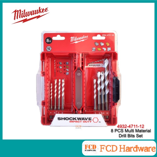 MILWAUKEE 8 PCS Multi Material Drill Bits Set / 4932-4711-12 | Shopee ...