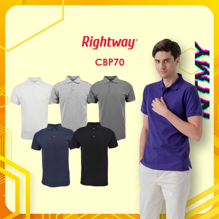 Rightway CBP70 Cotton Blend Polo Premium Pique Unisex Soft Plain ...