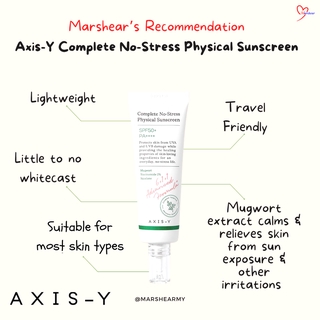 Axis-Y Complete No Stress Physical Sunscreen V3 (New Version) / Biome ...