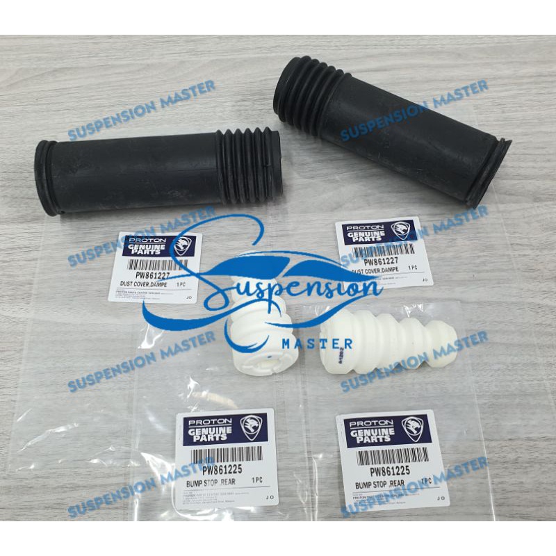 4 IN 1 SET - REAR ABSORBER COVER/DAMPER BUSH -PROTON -PREVE/SAGA P2-13A ...