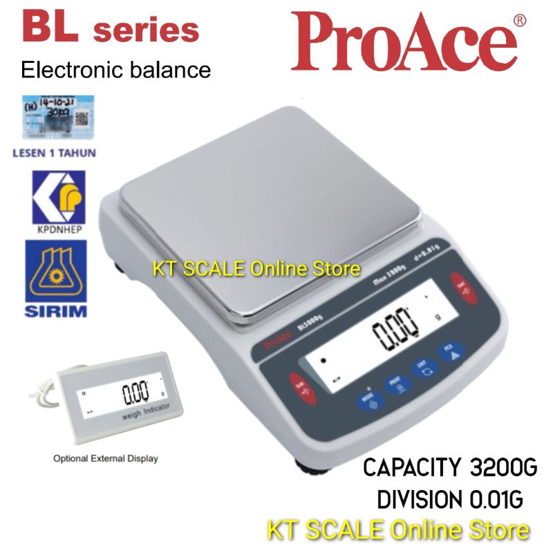 3200G TIMBANG EMAS PROACE DIGITAL BALANCE BL SERIES | Shopee Malaysia