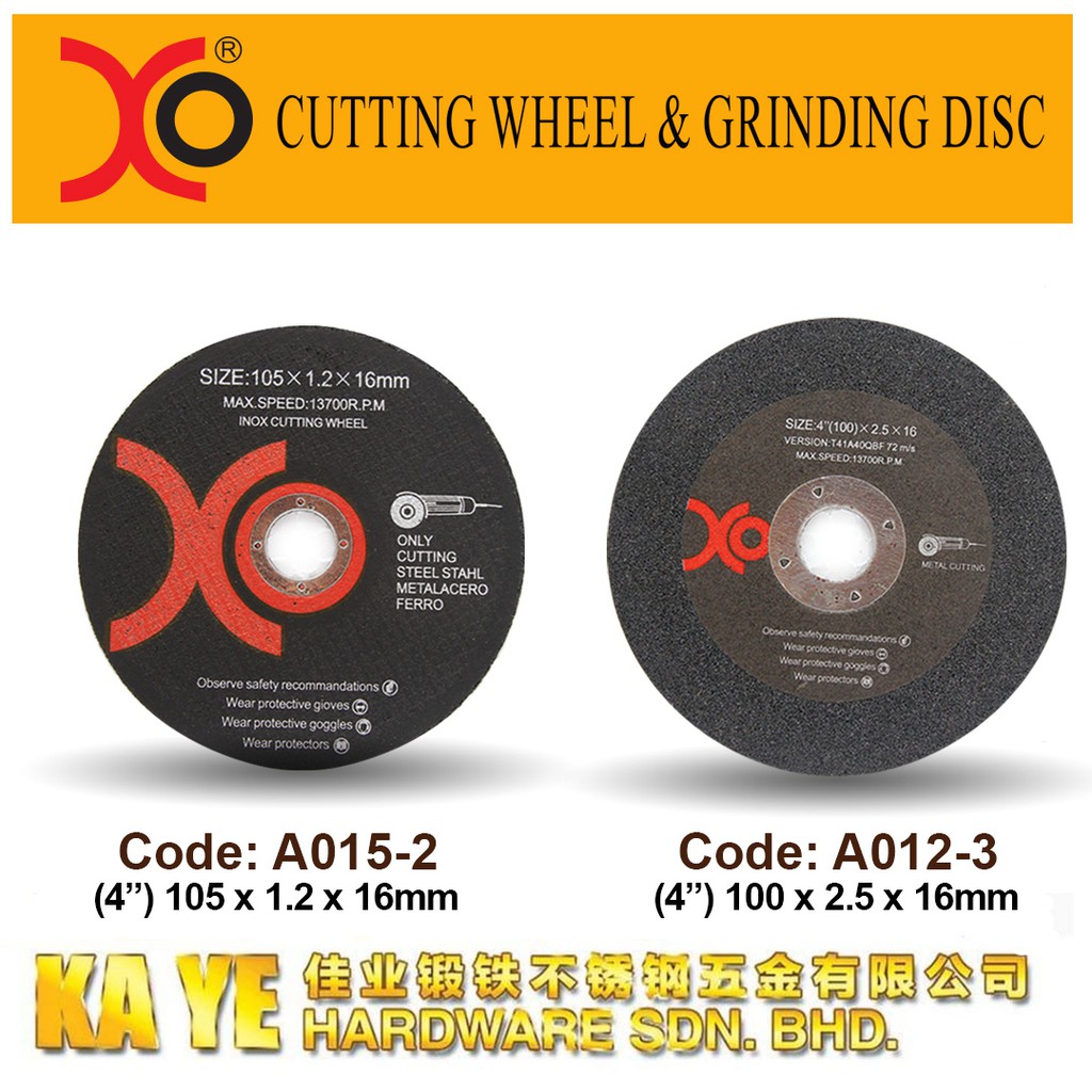[1PCS] XO 4'' 1.2MM/2.5MM HIGH SPEED METAL CUTTING DISC | Shopee Malaysia