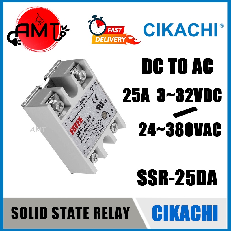 CIKACHI FOTEK SSR-25DA 25A SOLID STATE RELAY DC TO AC | Shopee Malaysia