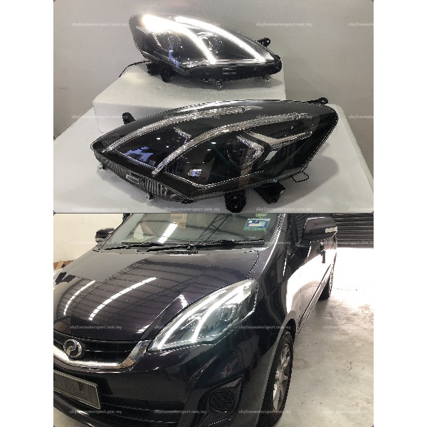 Perodua Alza Head Lamp Projector DRL Led 2010 2011 2012 2013 2014 2015 ...