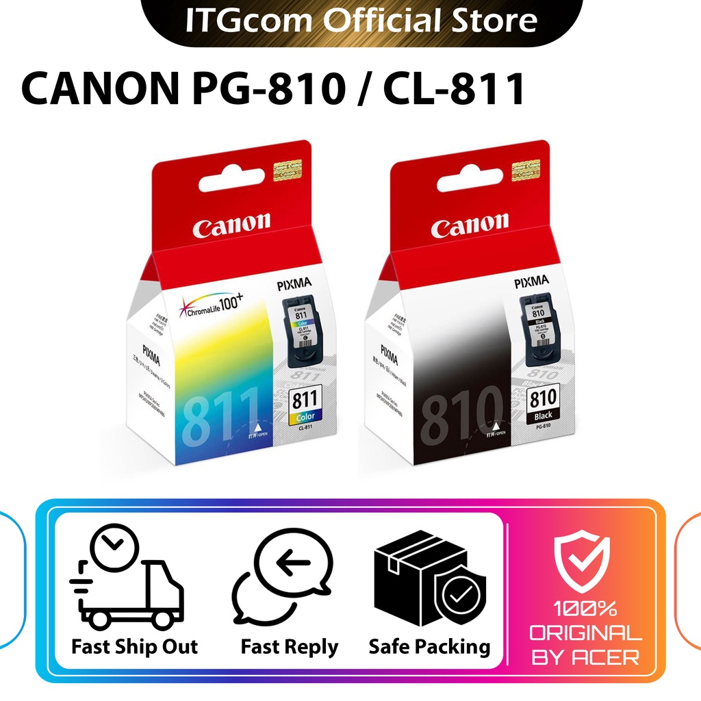 CANON Value Pack PG-810 Black or CL-811 Color Original Ink Cartridge ...