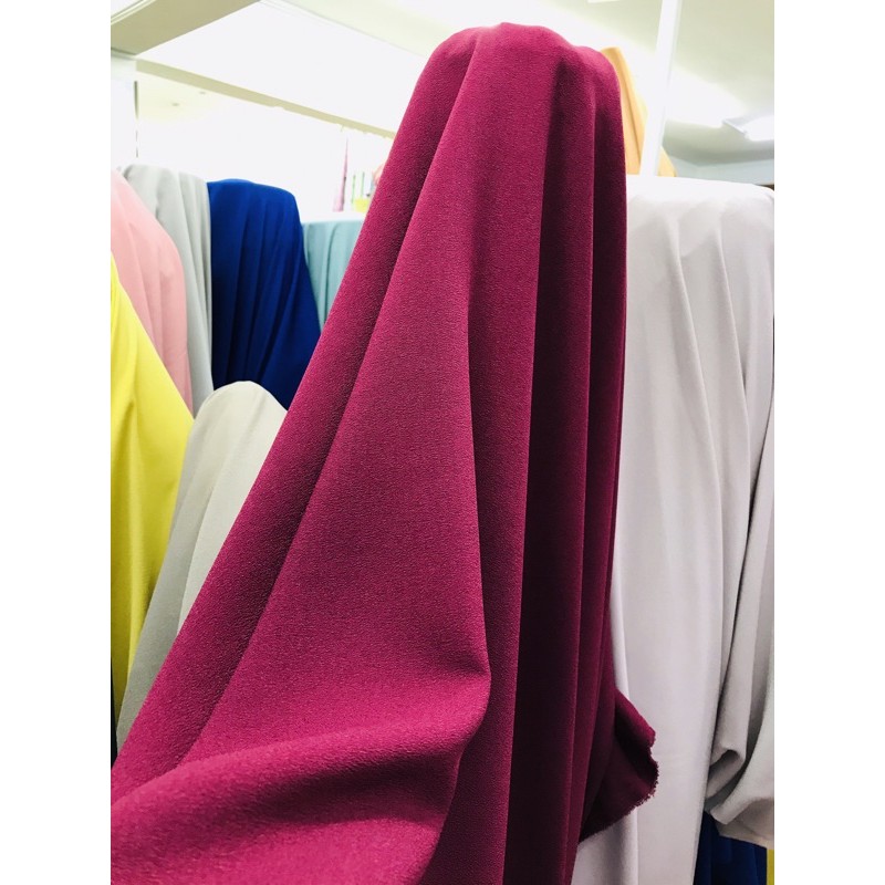 READY STOCK KAIN METER Kain Ela Latex Silk Bidang 60 ZALEHA TEXTILES ...