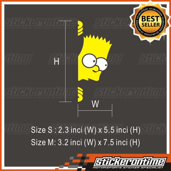Simpson Cartoon Car Sticker | Shopee Malaysia