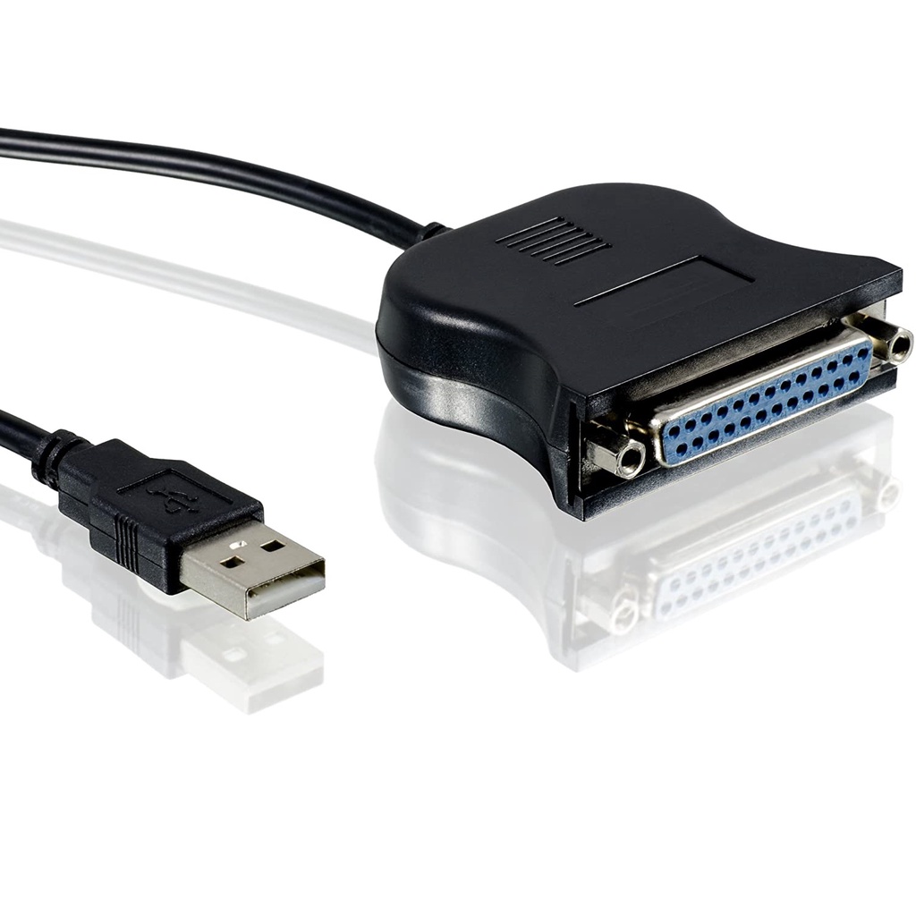 USB To Parallel Cable 25 Pin DB25 Female IEEE 1284 Parallel Printer LPT ...