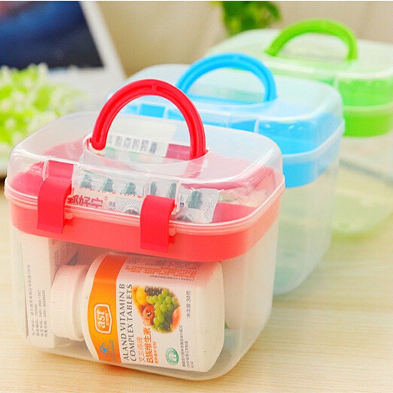 Transparent Small Medical Kit Home Portable Medical Box Drug Storage ...