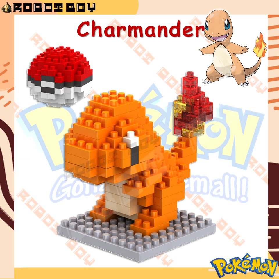 🔥Ready Stock🔥Pokemon Block Nano Block Building Block Toy Pikachu Charmamder Charizard Mewtwo ...