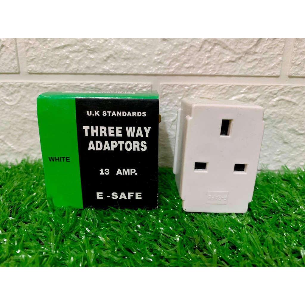 THREE WAY ADAPTOR E-SAFE 13AMP 250V [3 WAY ADAPTOR] [3 WAY ADAPTER ...