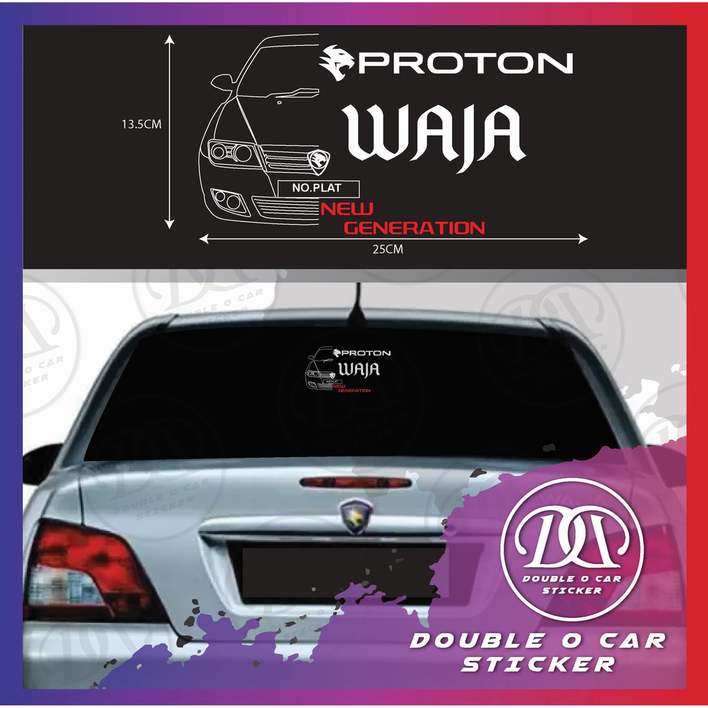 [Ready Stock]Proton Waja new generation shape&words sticker KI00175(PM ...