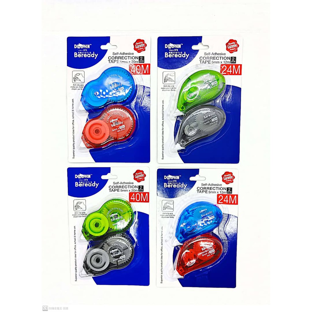 READY STOCK!! DOLPHIN CORRECTION TAPE 24M / 40M (2 PCS) | Shopee Malaysia