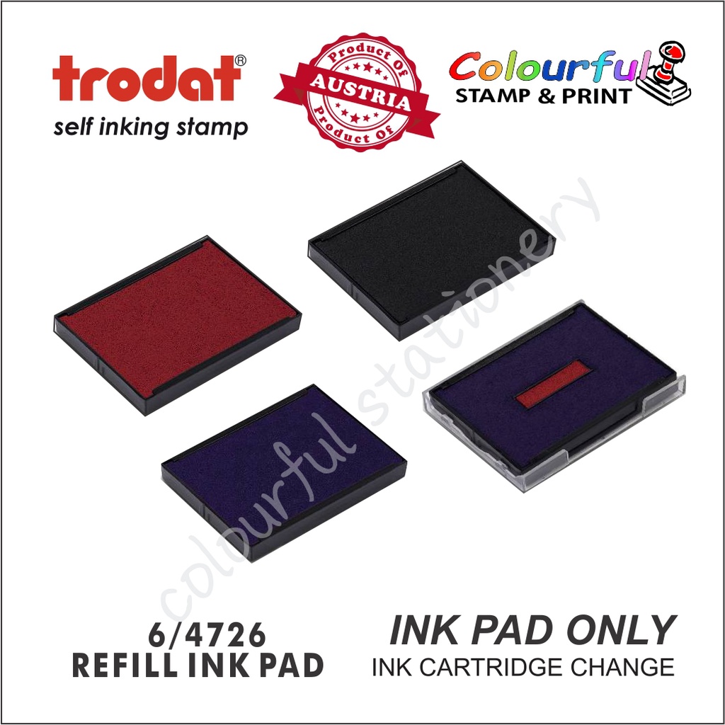 Trodat Self-inked Company Date Rubber Stamp. Trodat 4726,4727,4729. (Hospital, Office, School ...