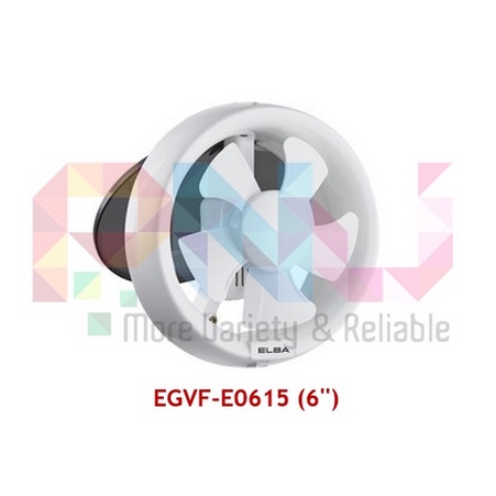 Elba 8'' | 6'' Inches Glass Mounted Ventilation Exhaust Fan EGVF-E0815 ...