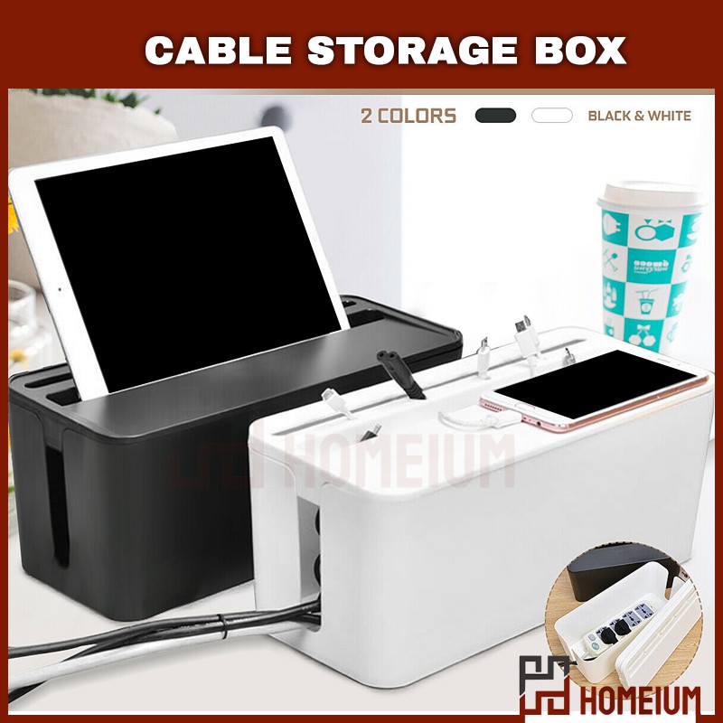 Homeium Wire Organizer Box Power Strip Cable Management Box Organizer ...