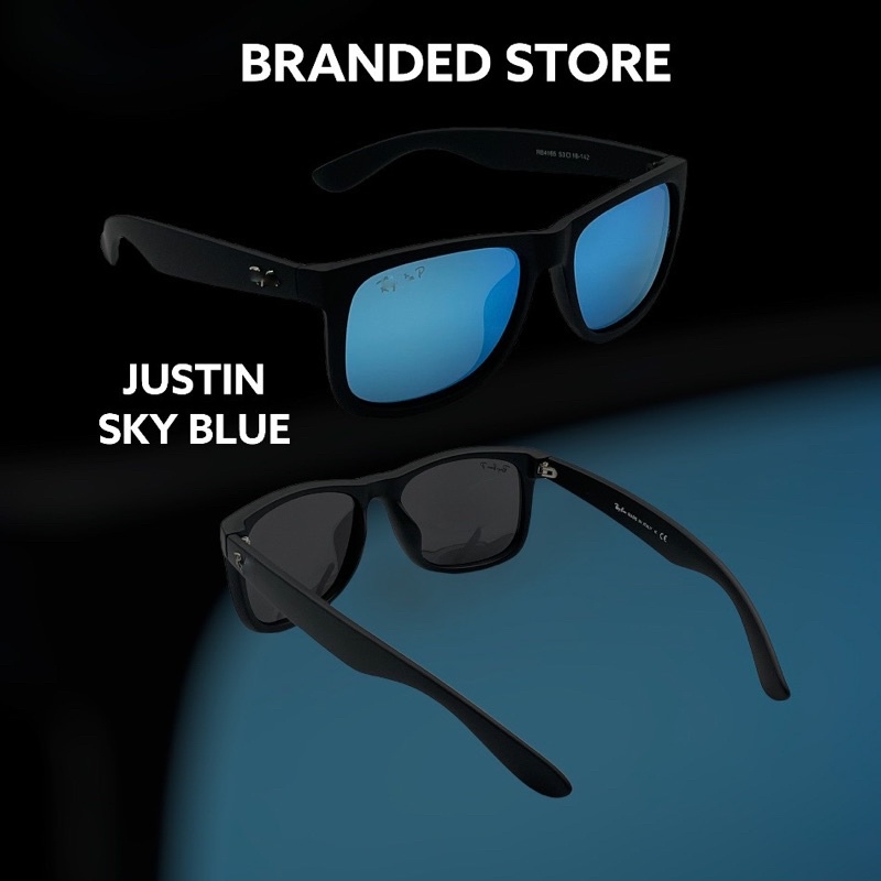 cermin mata justin blaze polarized dan uv400 matte black frame unisex | Shopee Malaysia
