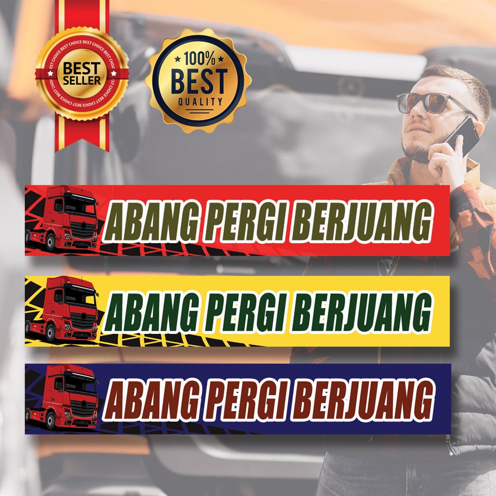 STICKER LORI, ABANG PERGI BERJUANG | Shopee Malaysia