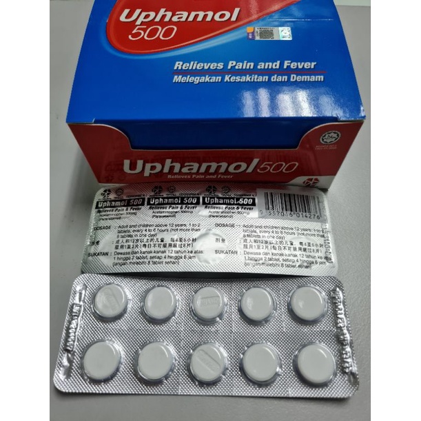 Uphamol 500MG Relives Pain and Fever Tablet 10's | Shopee Malaysia