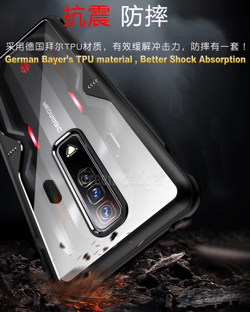 Nubia Red Magic 7/7 Pro Case Clear Armour 360 Full Protection Cover ...