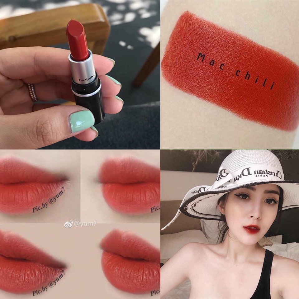 Mac Matte Lipstick- Chili Fullsize | Shopee Malaysia