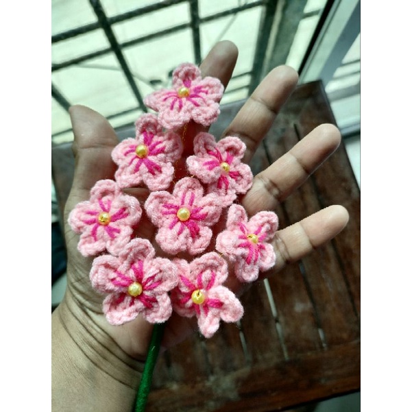 crochet flower, bunga kait handmade | Shopee Malaysia