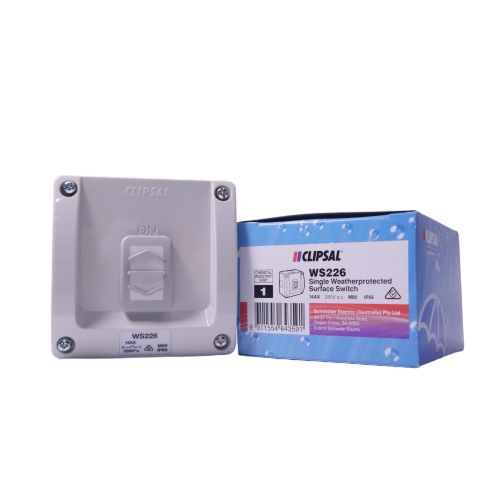 Schneider Clipsal WS226 16A 1 Gang Weatherproof Surface Switches ...