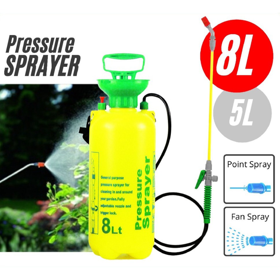 Pump Racun 5 / 8 Litre Garden Pressure Sprayer and Plastic Pesticide ...