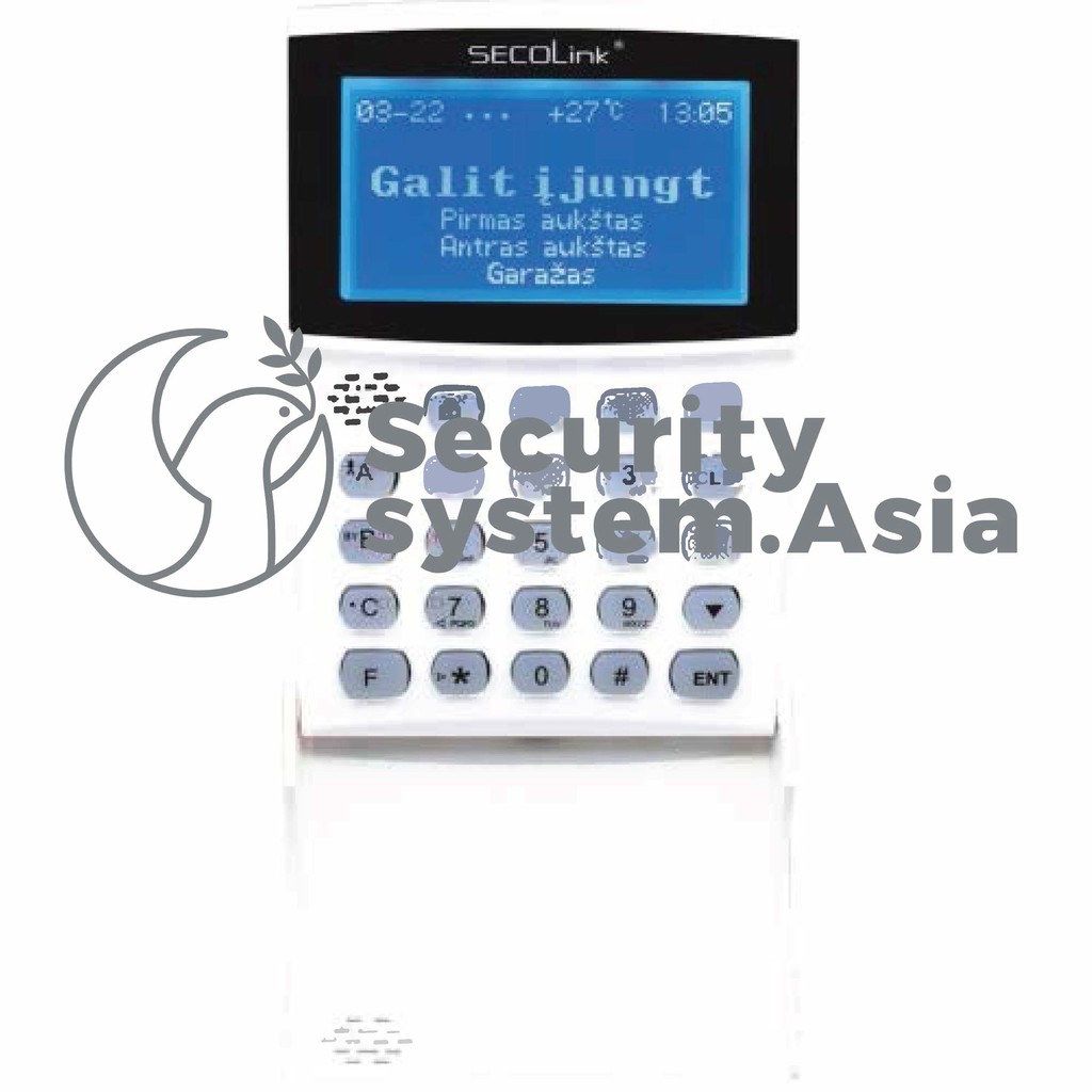 KM24G SECOLINK GRAPHICAL LCD KEYPAD C/W DEDICATED FUNCTION & HELP ...
