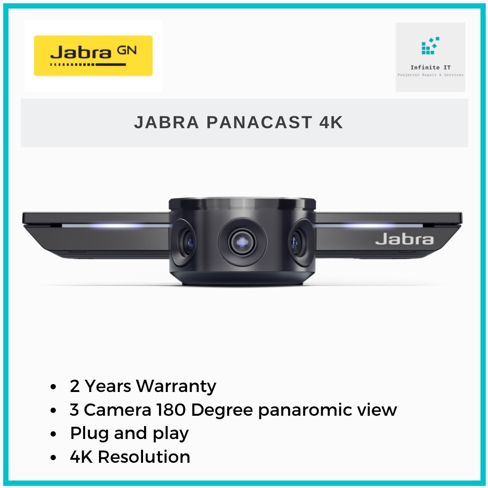 Jabra Panacast 180 degree Panoramic 4K Webcam/ Conference Camera for ...