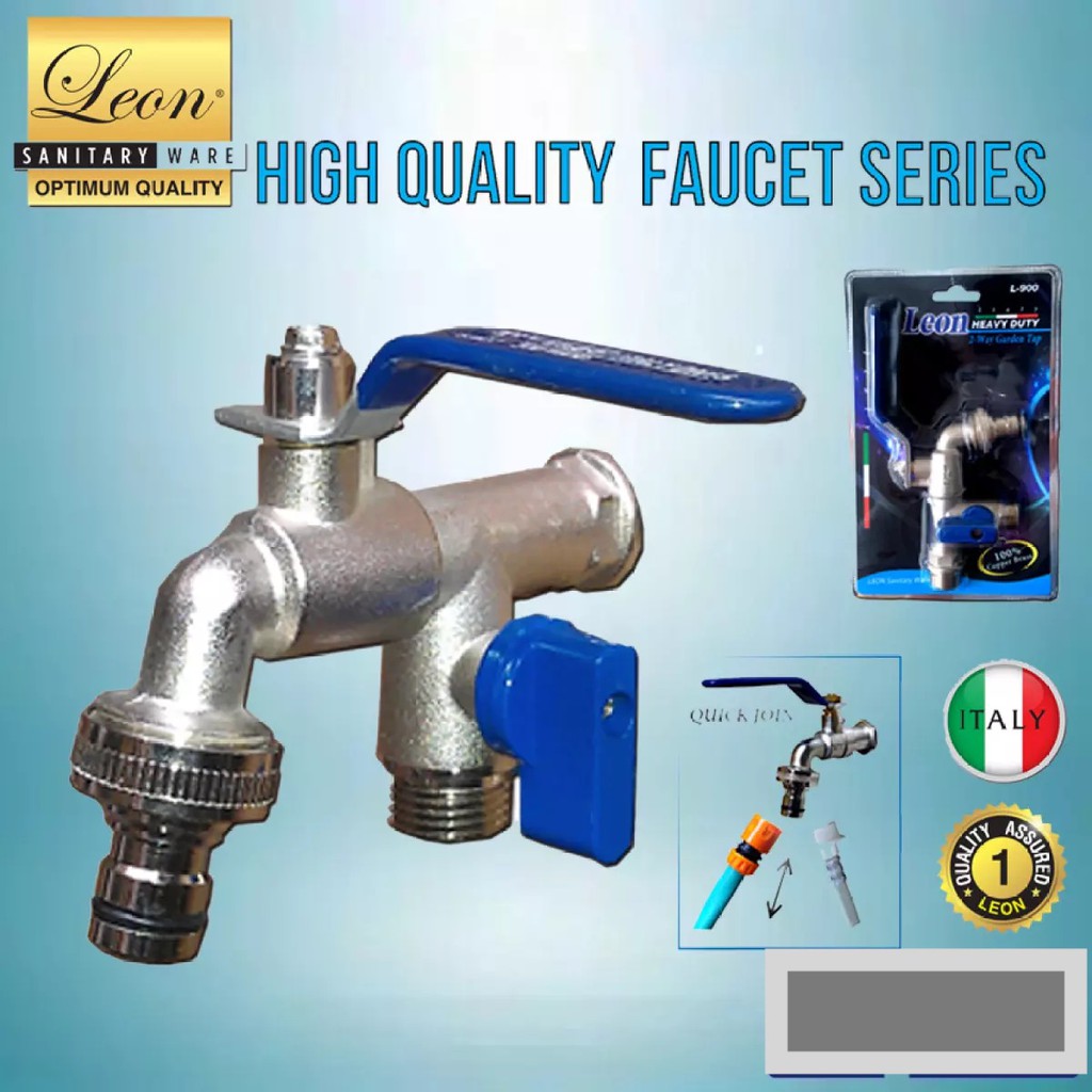 LEON L900 Brass Two Way Faucet Water Tap Garden Tap With Washing ...