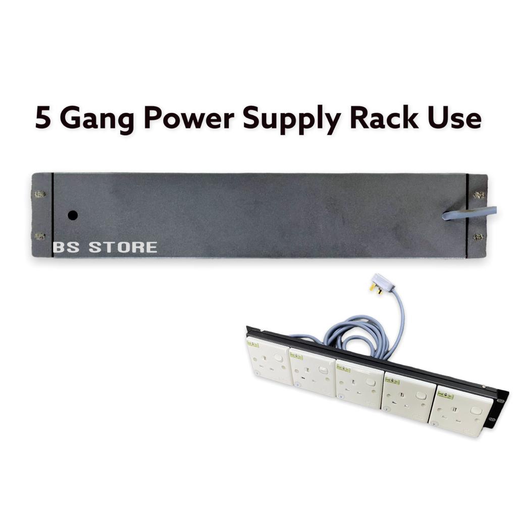 5 Gang Power Supply Rack With Metal Case ( 3 METER ) | Shopee Malaysia