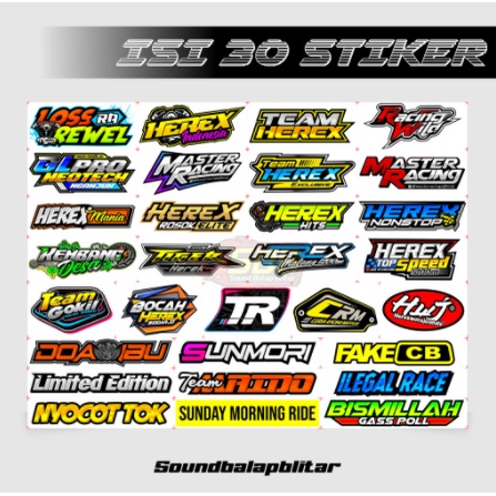 Honda Gank Sticker Pack, Little Sticker, Master Racing Sticker, Sticker ...