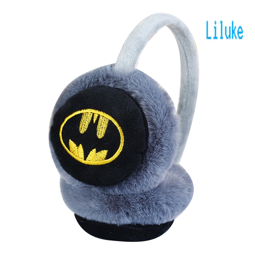 LK- Winter Cartoon Kids Spider Man Batman Anime Figure Plush Earmuff ...