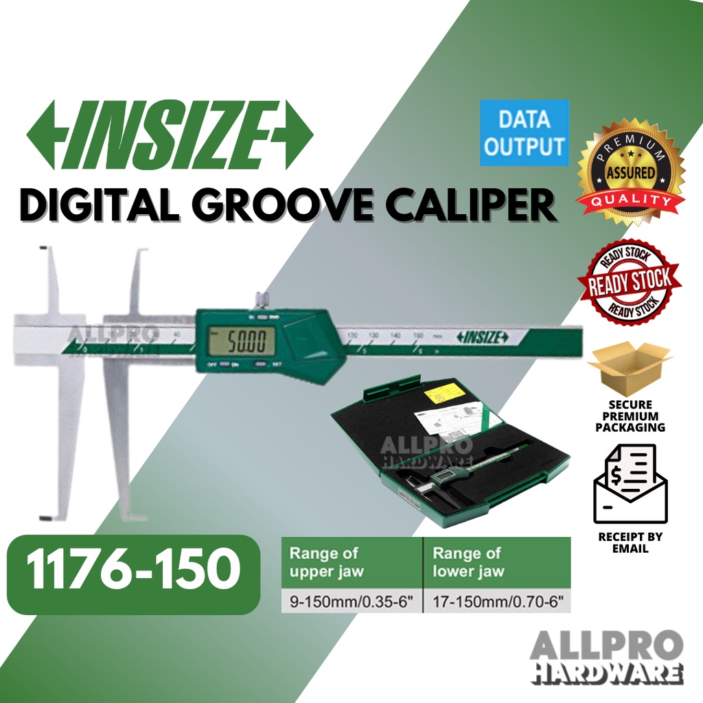 INSIZE 1176-150 Digital Inside Groove Caliper / Upper Jaw 35-6 INSIZE 1176-150 Digital Inside Groove Caliper / Upper Jaw 35-6