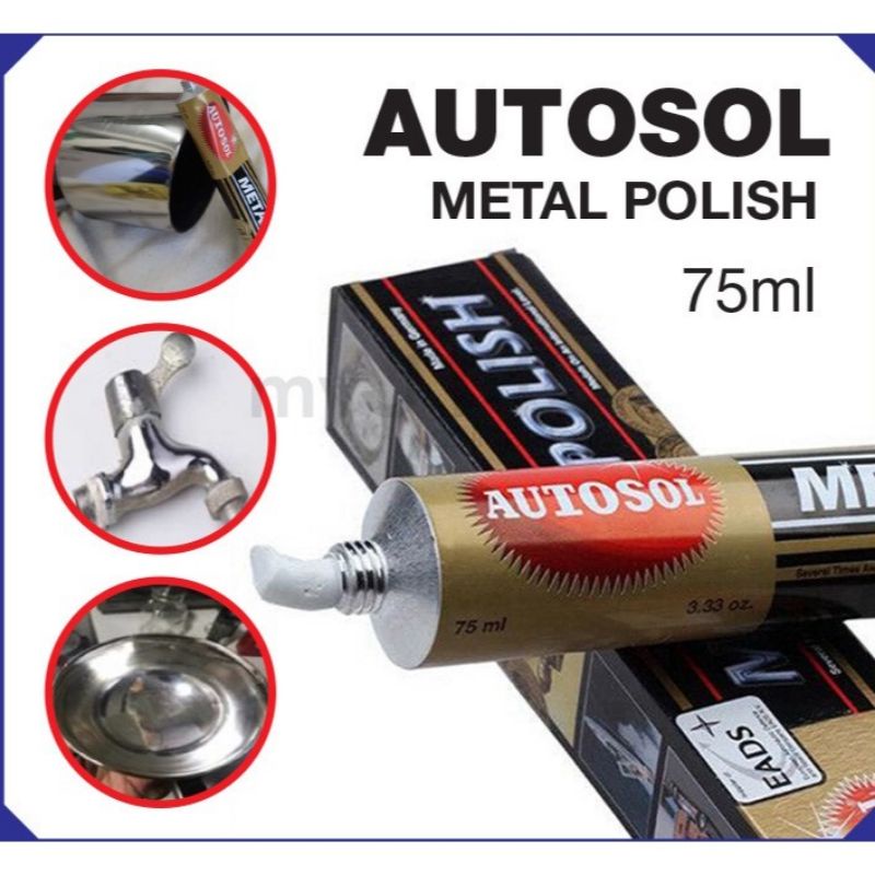 AUTOSOL METAL POLISH RUST/ CHROME REMOVER POLISH LOGAM 75ML METAL ...