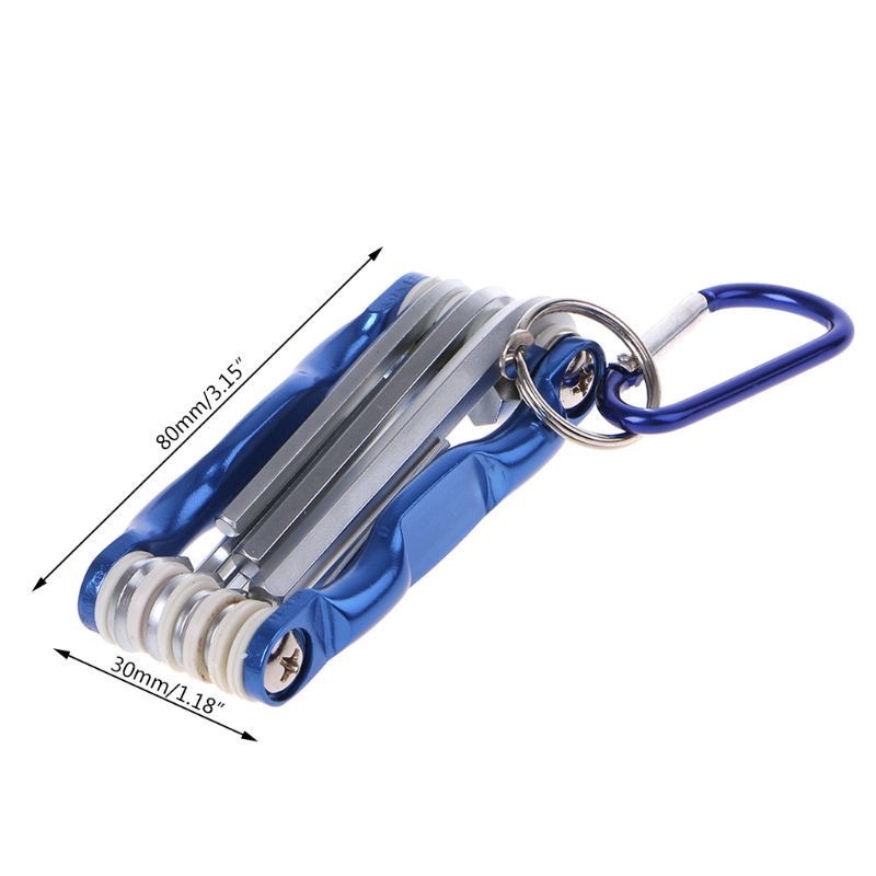 8pcs High Quality Portable Foldable Key Hex Wrench Set Metric System ...