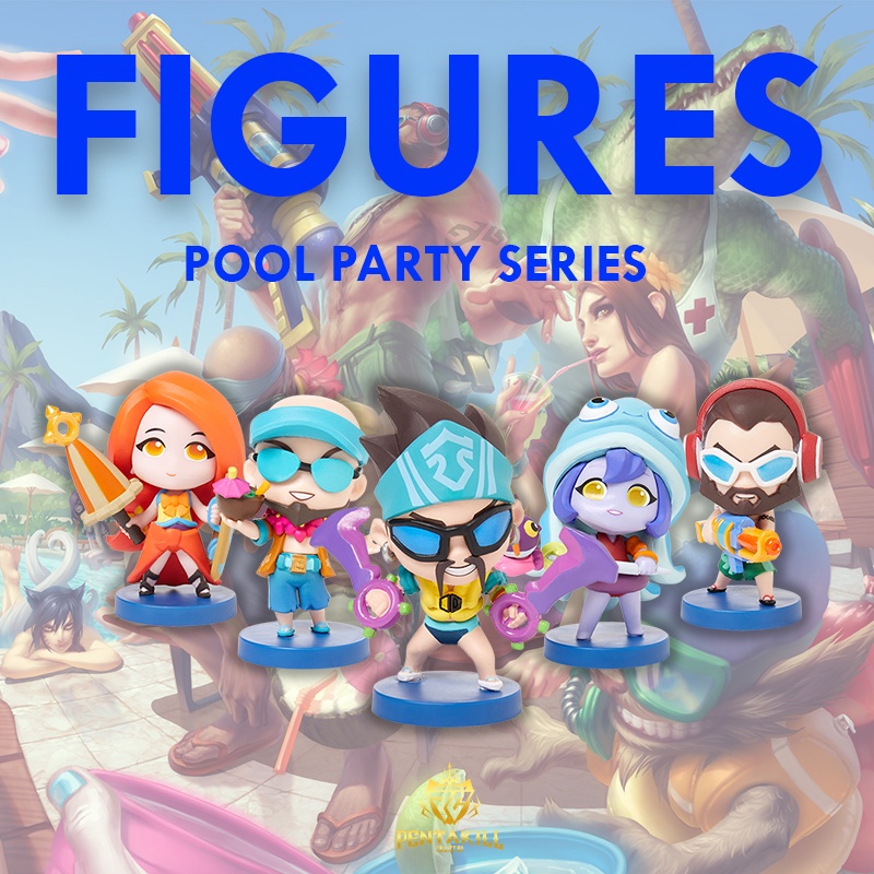 (Ready Stock)Pool Party Series Figures League of Legends LOL wild Rift ...