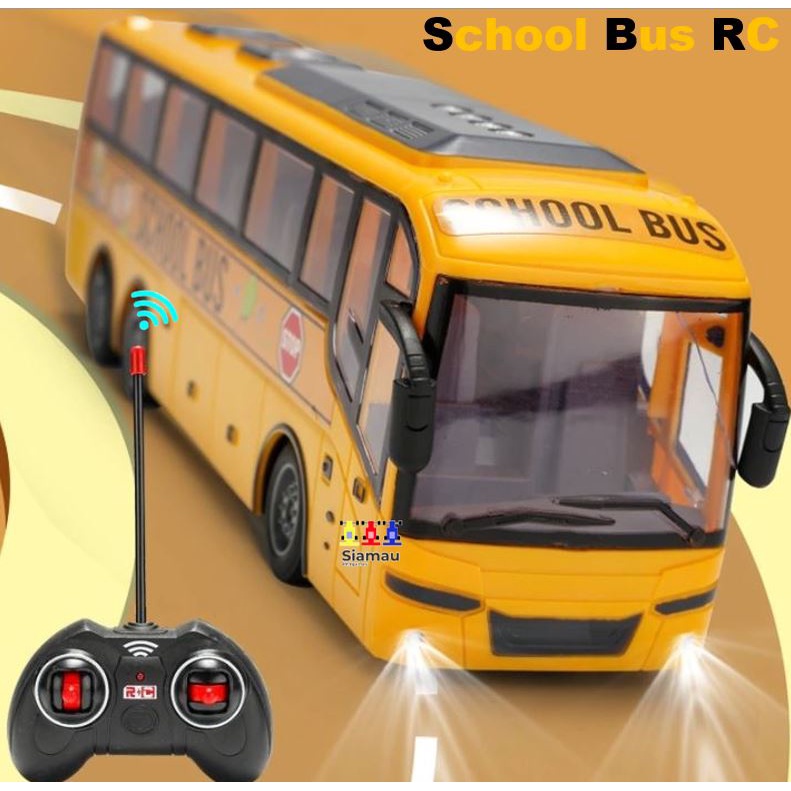 🚌2.7GHz School Bus🚌 Remote Control Tourist Bus with Light 4CH Electric ...