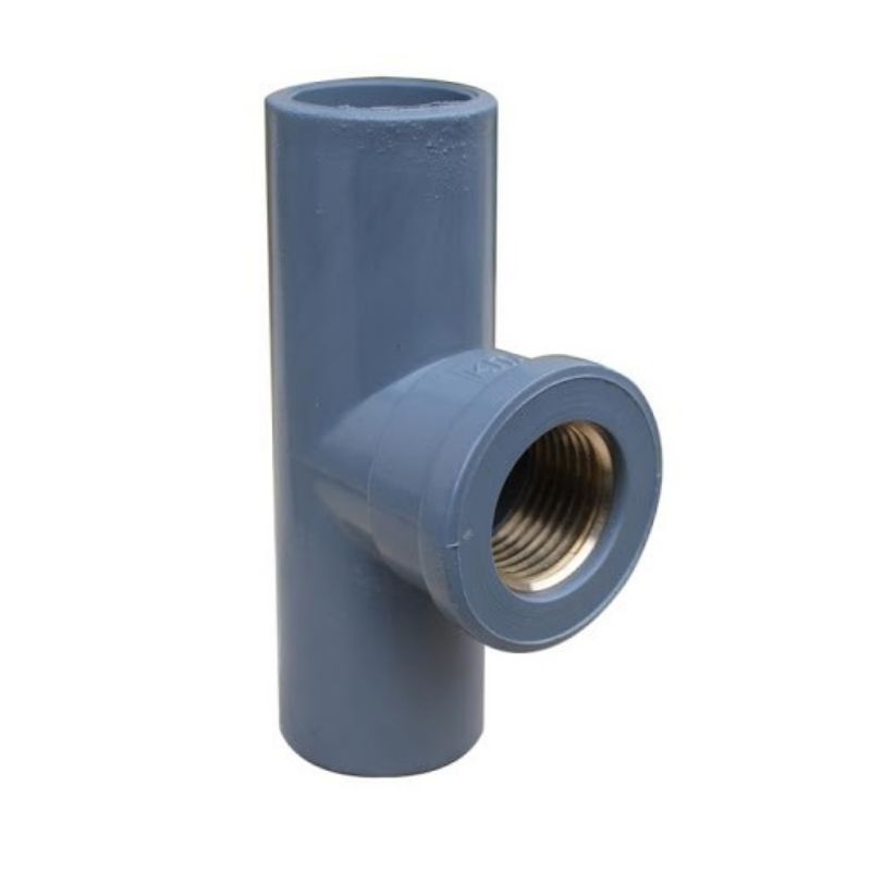 PVC PT TEE BRASS THREADED PVC Pipe Fitting | Shopee Malaysia