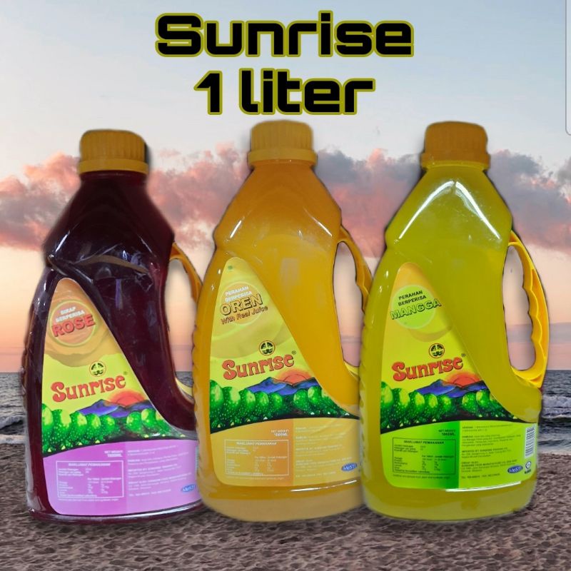 Sunrise Cordial Syrup Perisa Mangga Oren Rose 1 liter | Shopee Malaysia