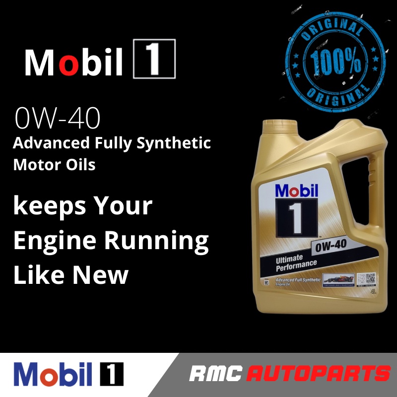 Mobil 1 Ultimate Performance 0W40 SN Advanced Full Synthetic Engine Oil ...