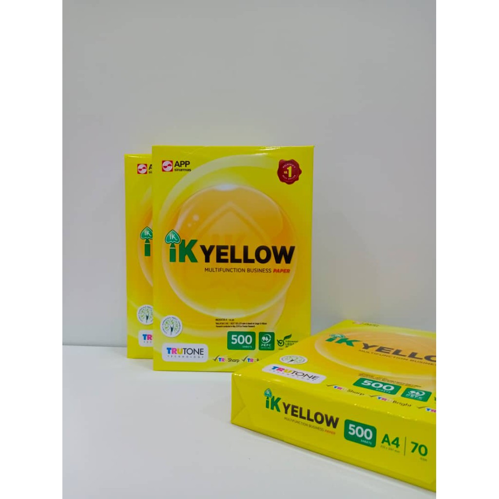 IK Yellow A4 / A3 Paper 70Gsm/ 80GSm (500 sheets/ reams) | Shopee Malaysia