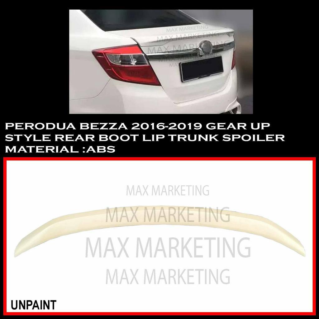 PERODUA BEZZA 2016-2019 GEAR UP STYLE REAR BOOT LIP TRUNK SPOILER ABS ...