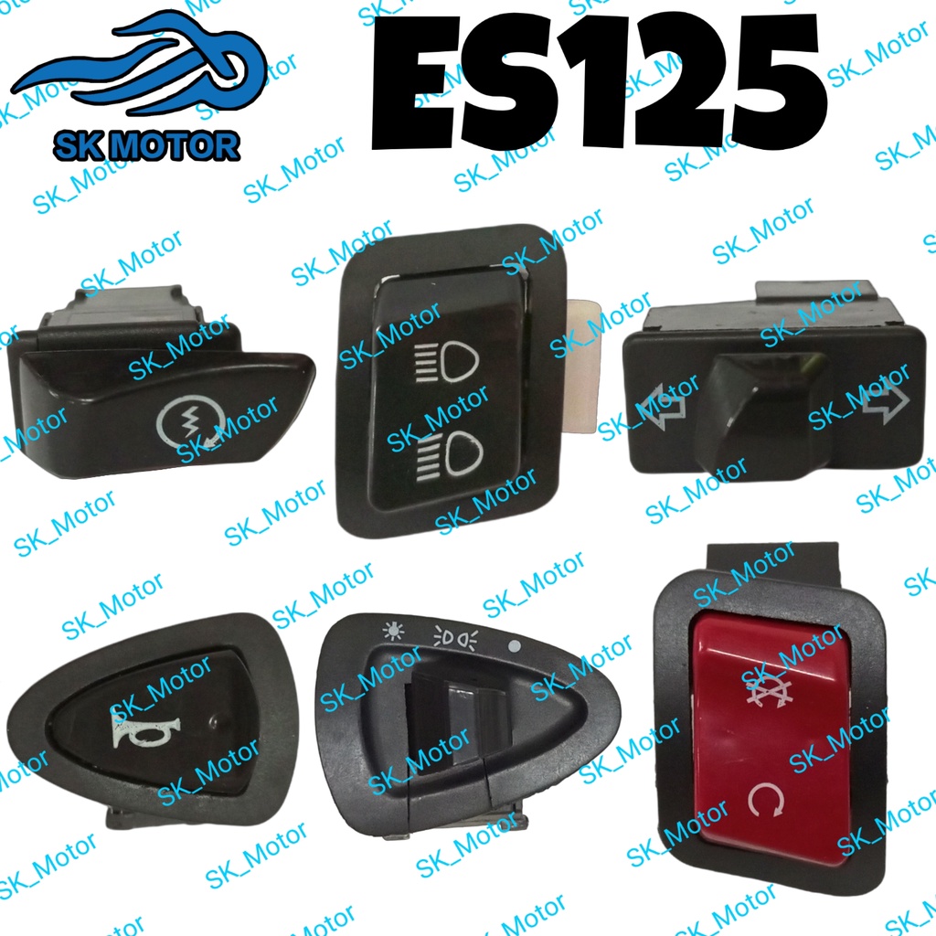 WMOTO ES125 ES 125 Button Starter Horn Hi Low Signal On Off Cover ...