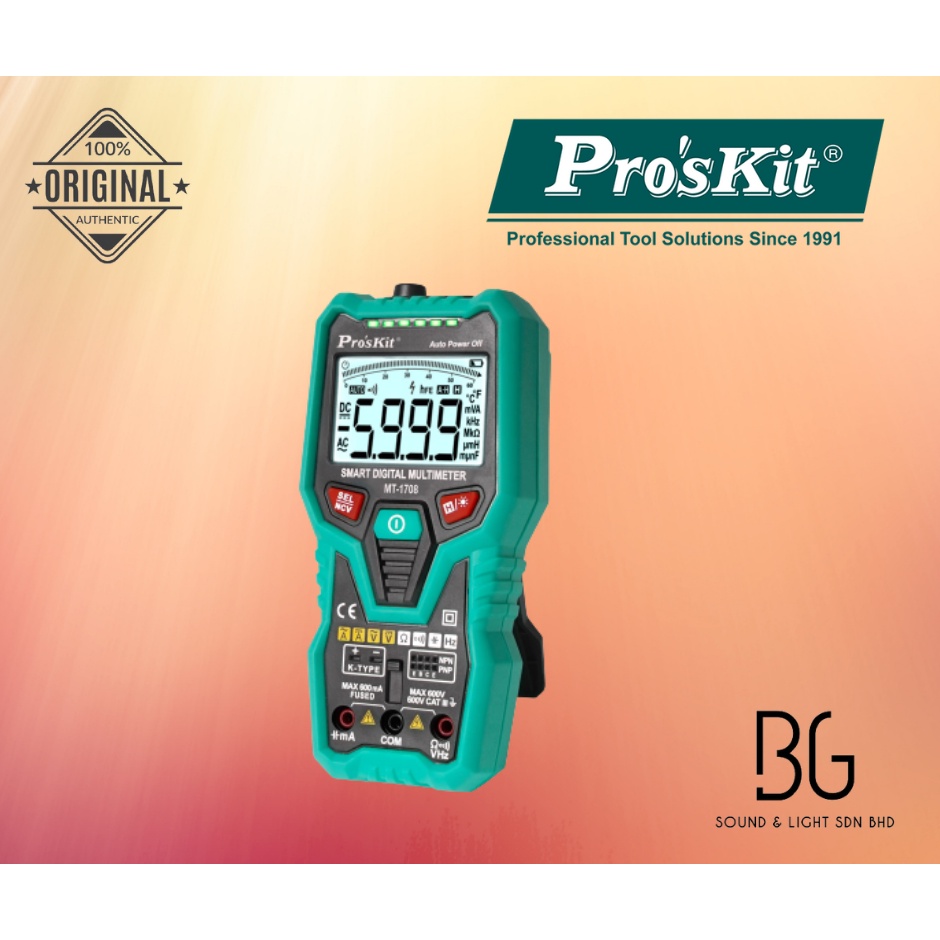 PRO'SKIT MT-1708 3-5/6 Smart Digital Multimeter | Shopee Malaysia