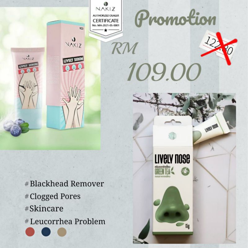 Nakiz Lively Nose Green Tea Blackheads Remover (15g) | Shopee Malaysia